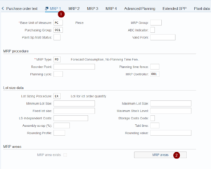 SAP MRP area