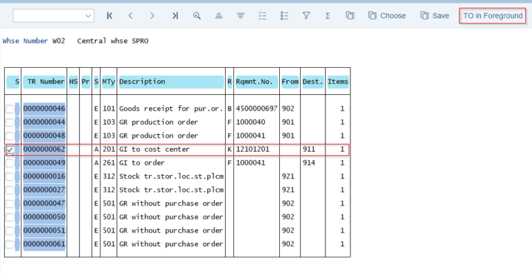 Searching for the storage section in SAP WM - SAP Training and Coaching
