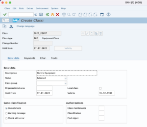 SAP - Classification System - SAP Training and Coaching